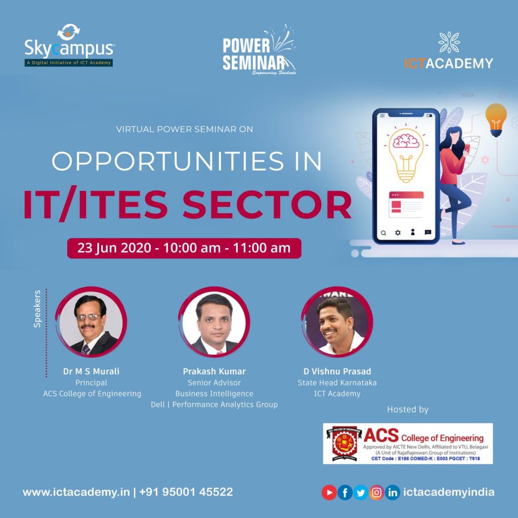 Webinar on Career Opportunities in IT & IES Sector - ACSCE